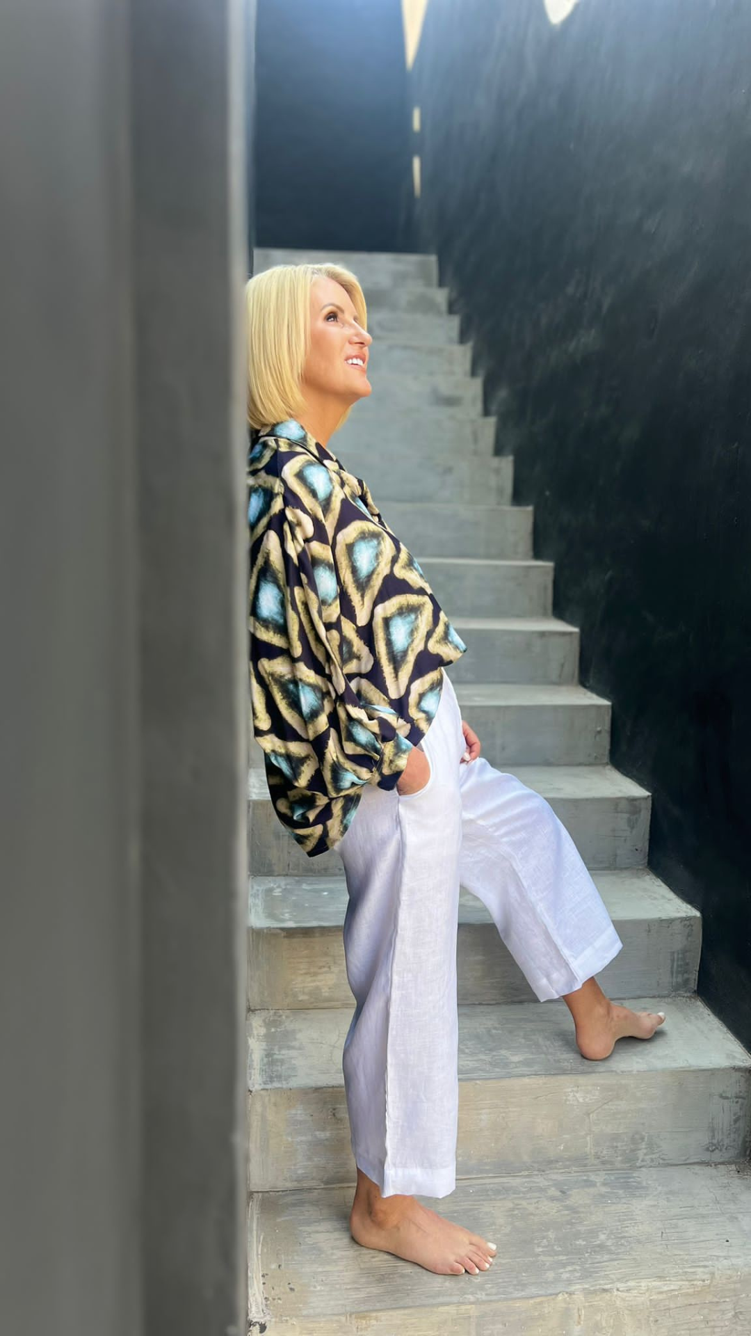 Morgan Linen Capri Pants - White – Cazinc The Label